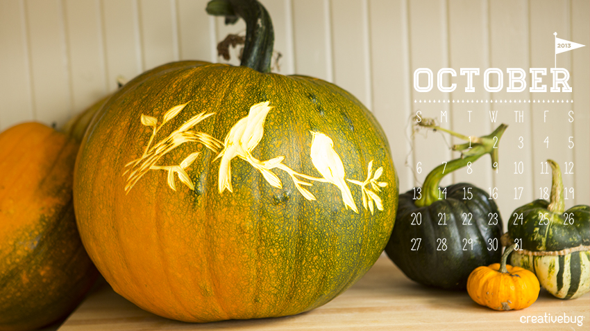 October Desktop Calendar - Creativebug - Craft Classes & Workshops ...